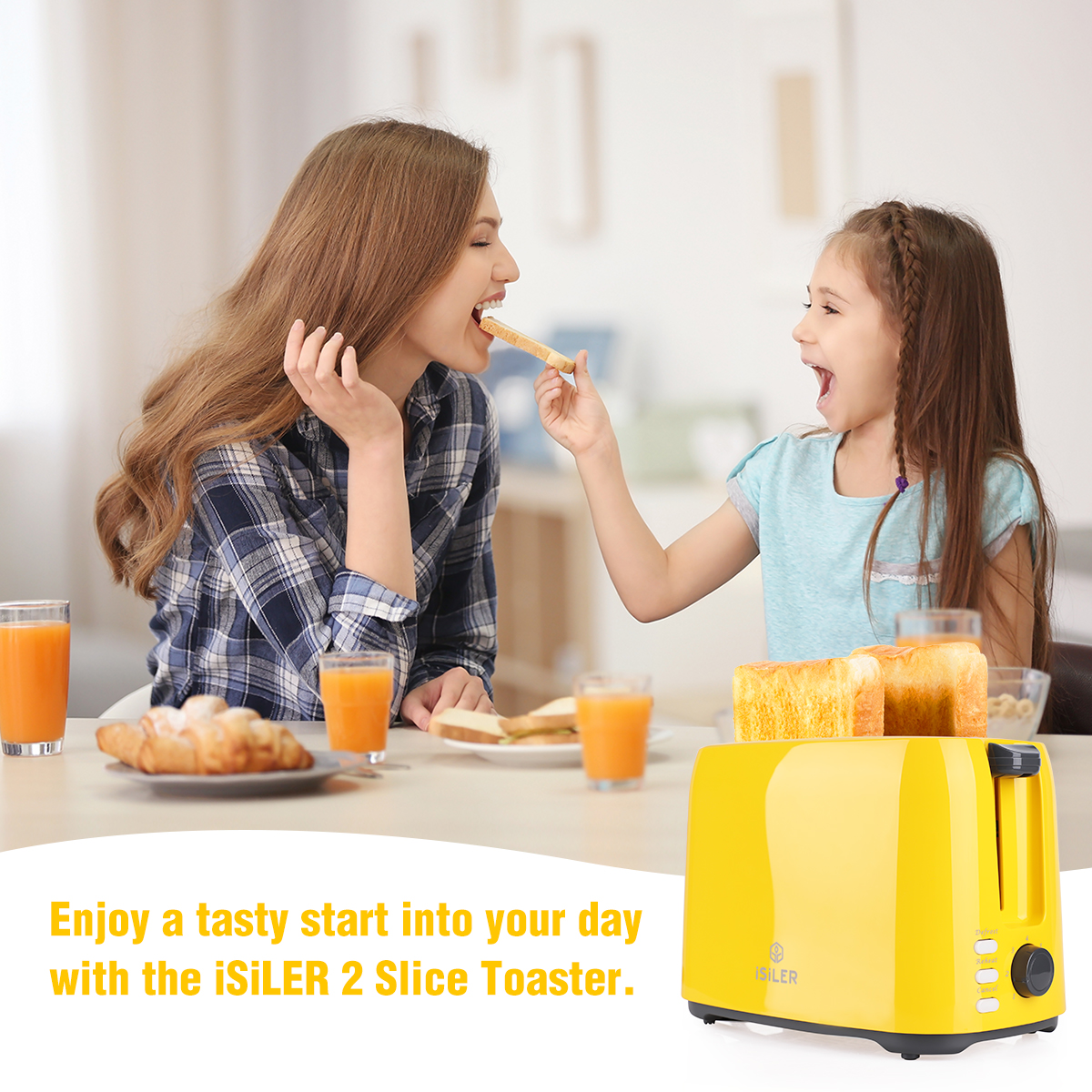 US Sold Only iSiLER 2 Slice Toaster, 1.3 Inches Wide Slot Toaster with ...