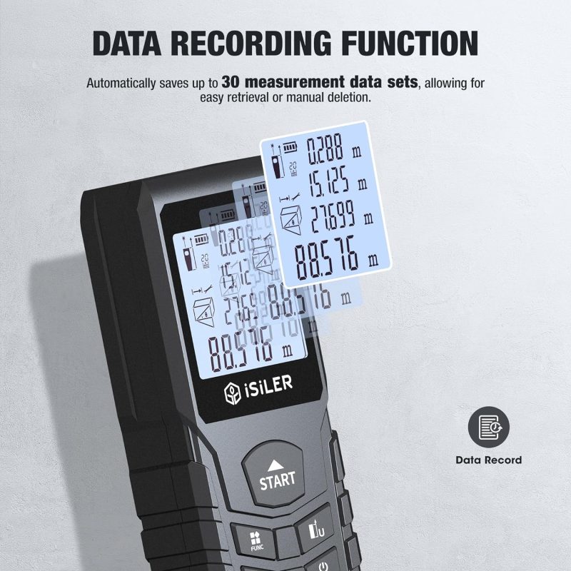 iSiLER Laser Distance Meter, 50M Range Digital Measuring Tape with ...